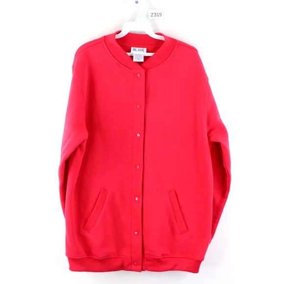 Vintage | Tops | Vintage Streetwear Snap Button Sweatshirt Jacket ...